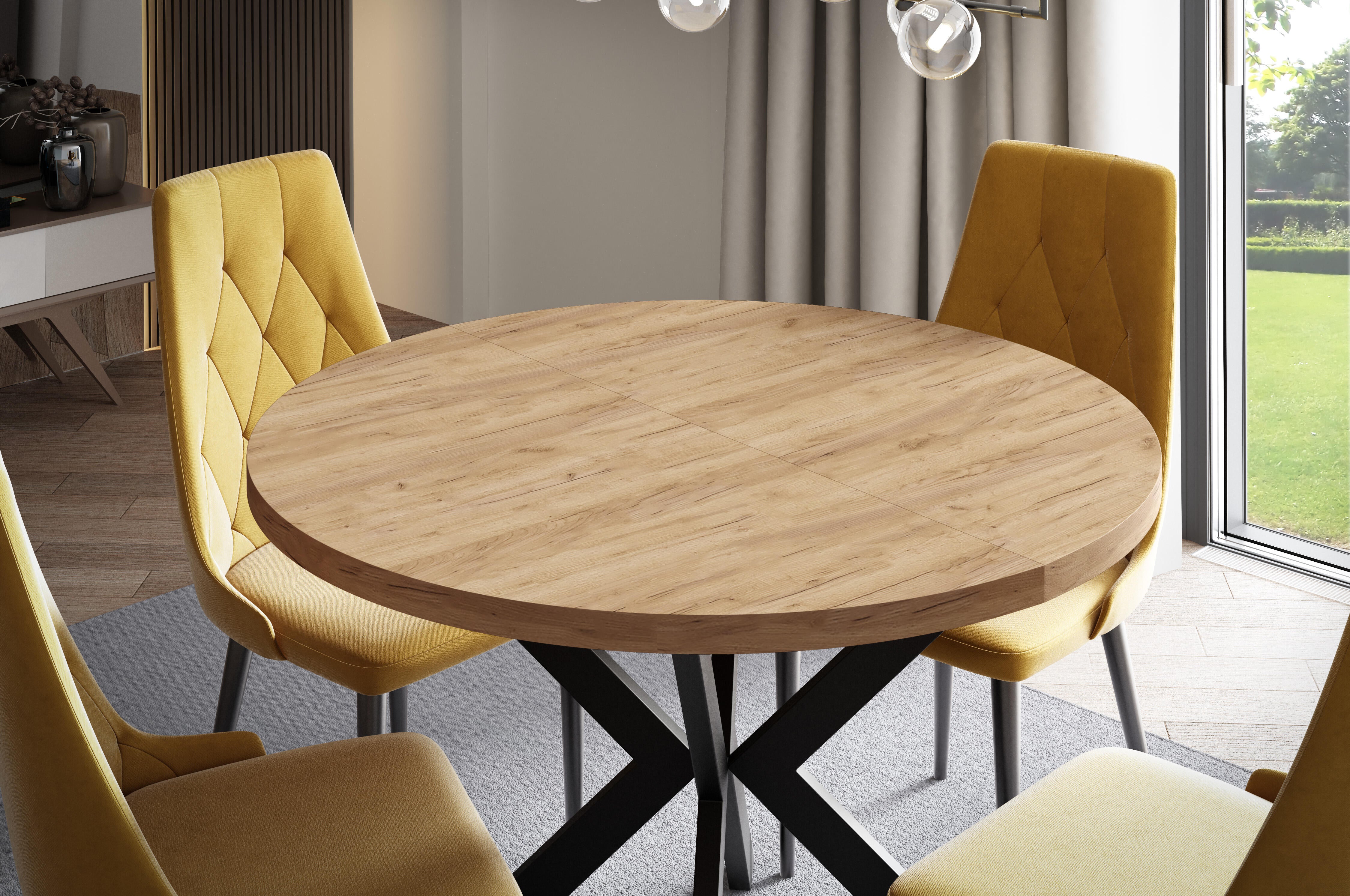 DINING TABLE EDDER OAK LIGHT 100CM – Furnlux