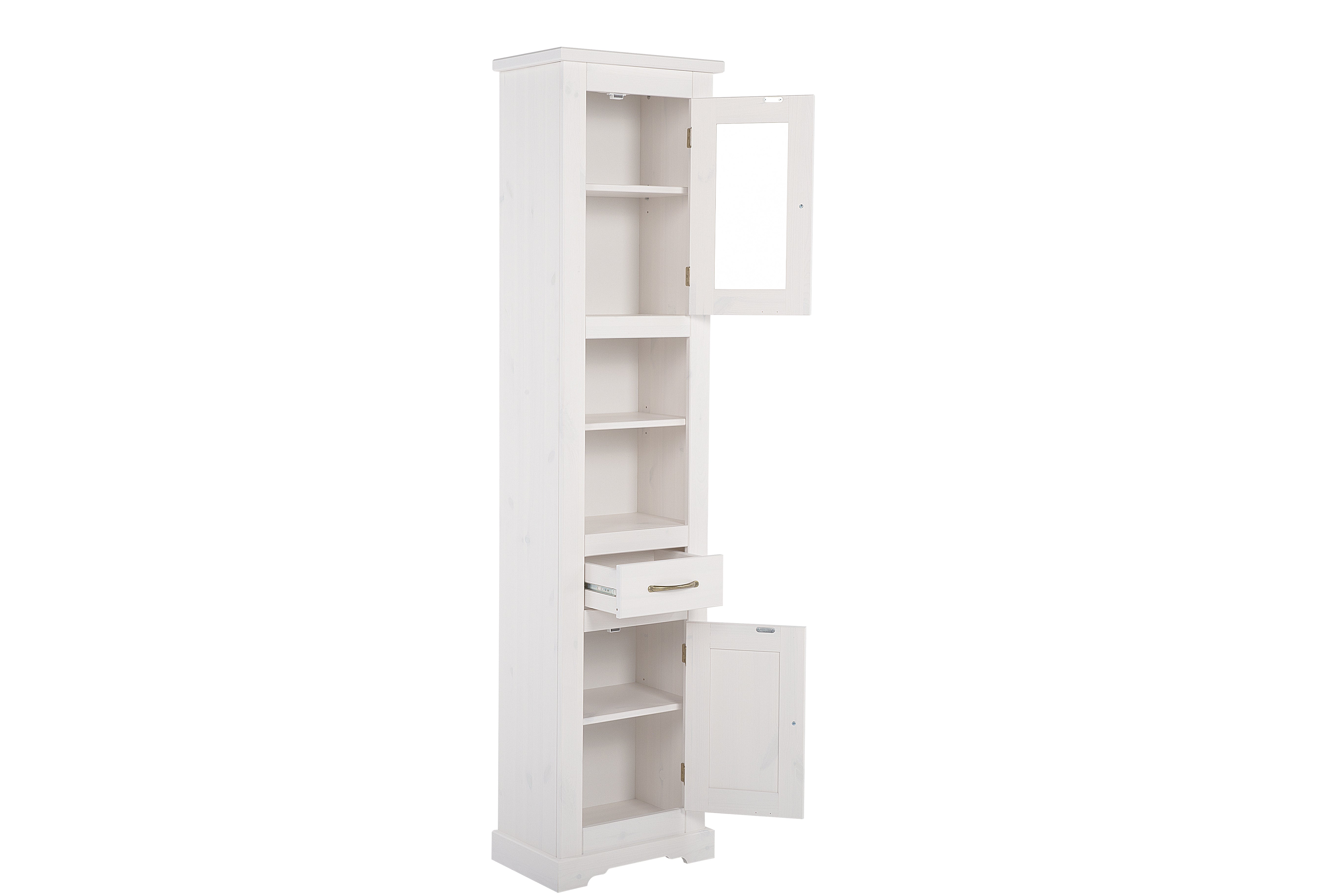 KÕRGE KAPP ROMANTIC VALGE & HÕBEDANE 45CM – Furnlux