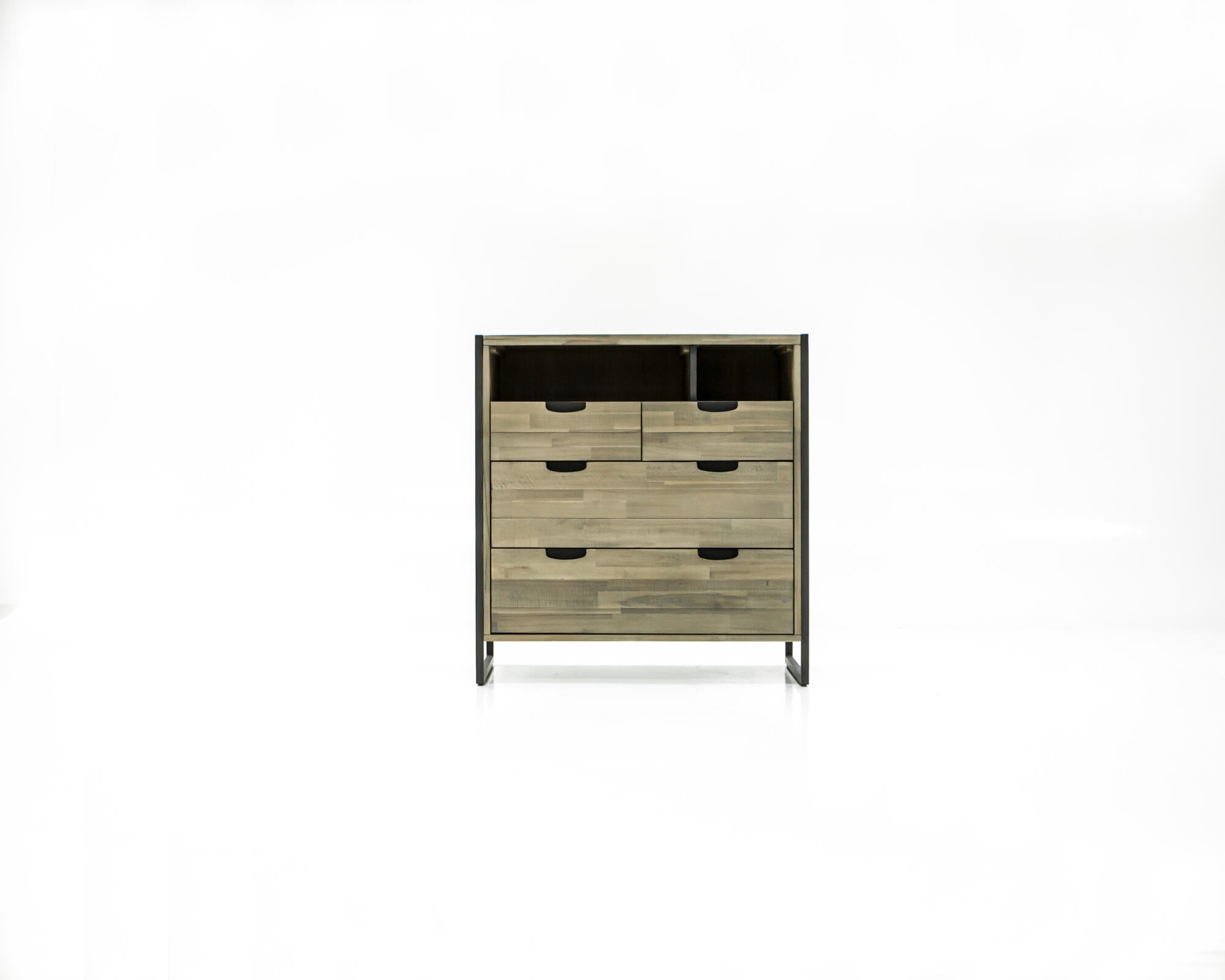 CHEST OF DRAWERS FLOW SAND OAK & GRAPHITE 100CM – Furnlux