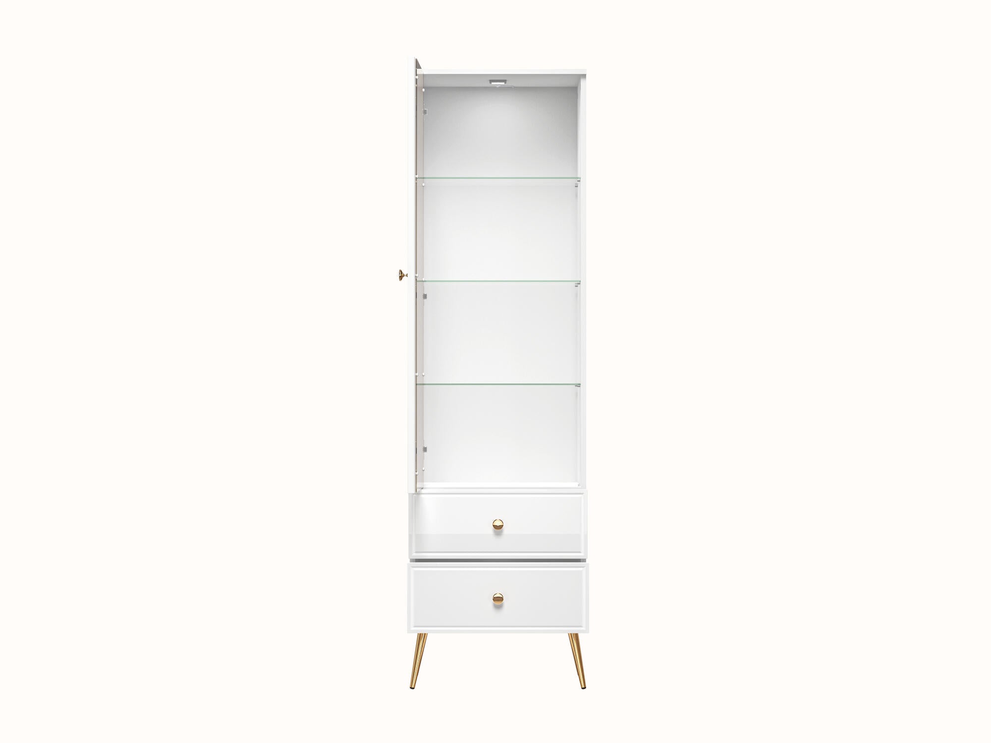 SHOWCASE GOLDIN GLOSSY PURE WHITE & GOLD 55CM – Furnlux