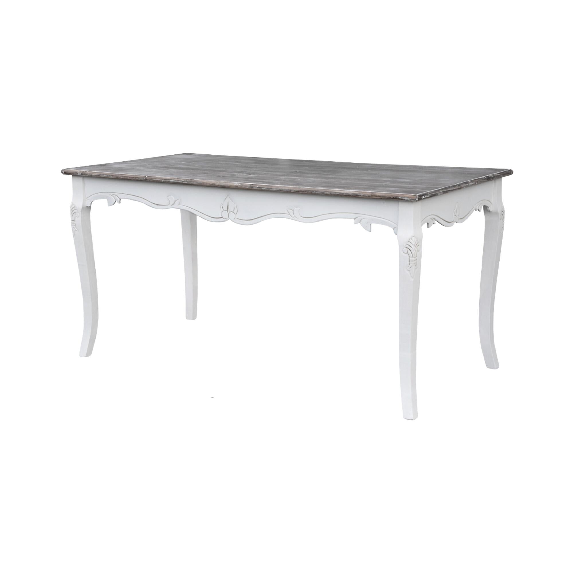 DINING TABLE RIMINI WHITE BROWN & WHITE 160CM – Furnlux