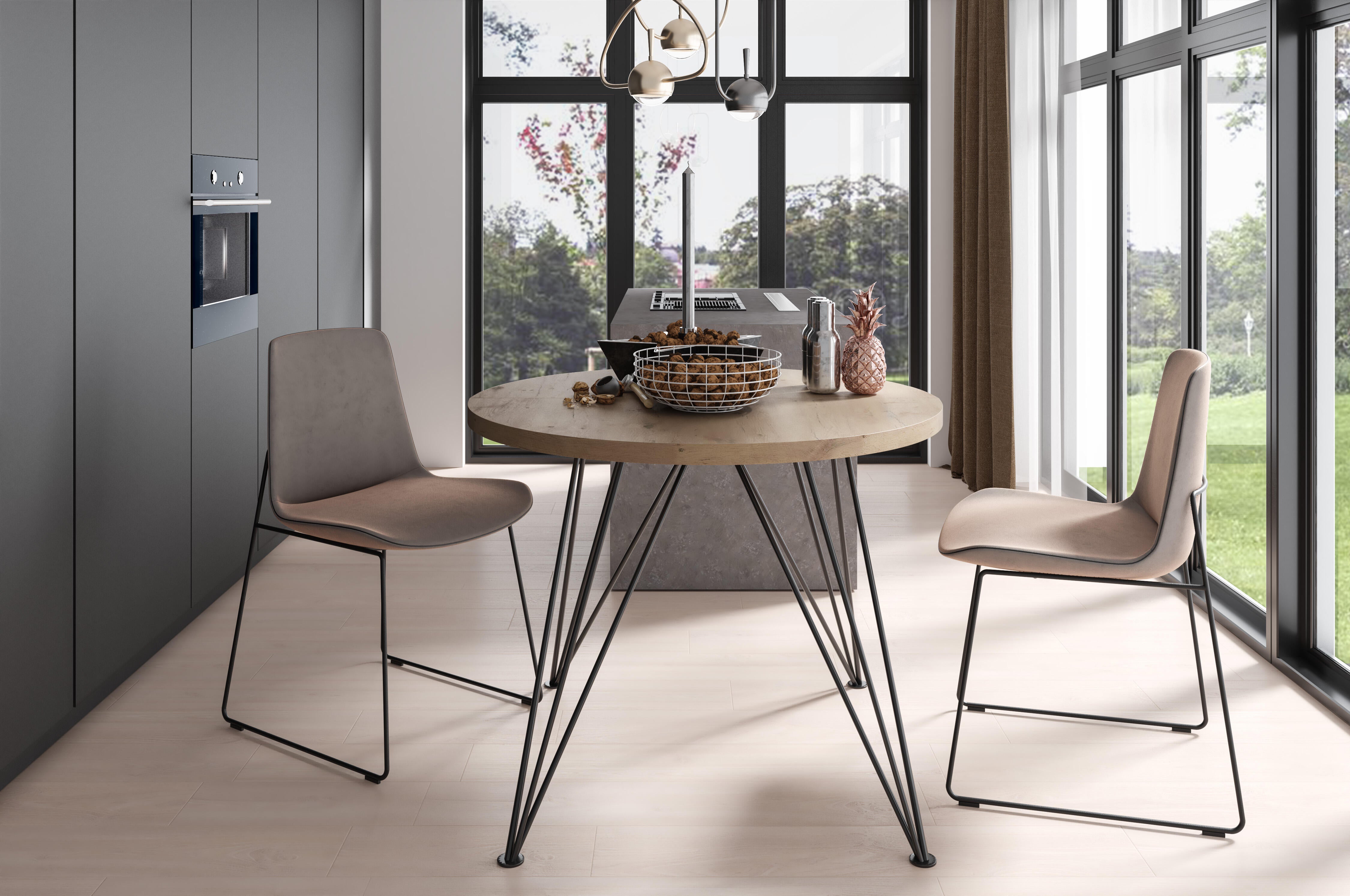 DINING TABLE TIAGO OAK LIGHT 100CM – Furnlux